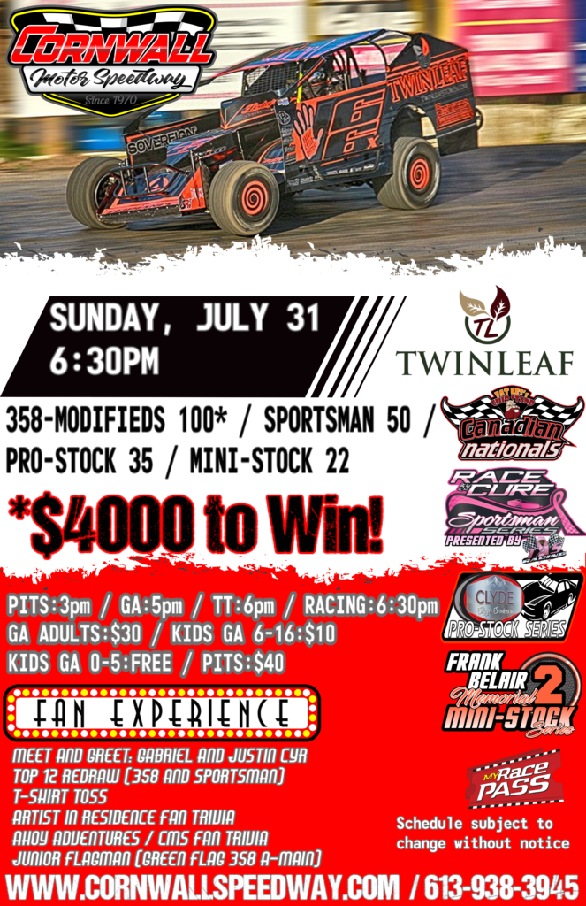 Fat Les Chip Canadian Nationals Round 2 - Cornwall Motor Speedway