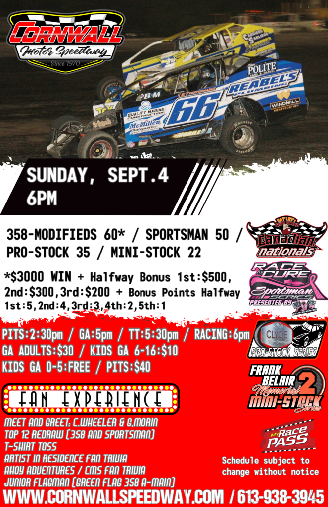 Championship Night - Canadian Nationals - Cornwall Motor Speedway