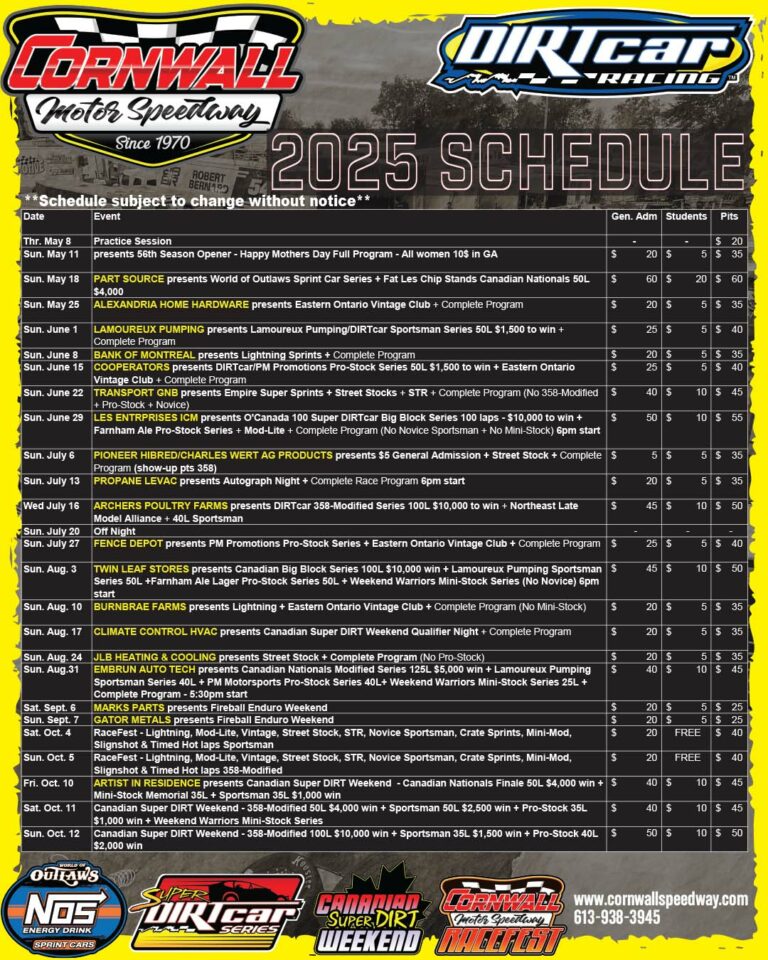 Home - Cornwall Motor Speedway