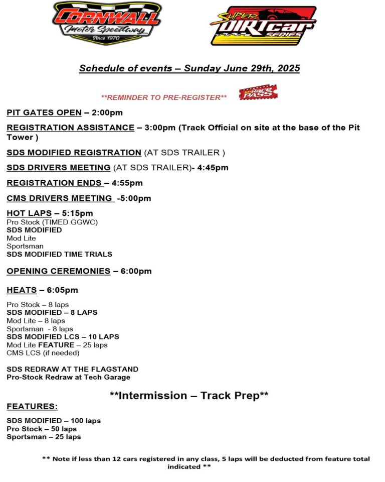 Home - Cornwall Motor Speedway