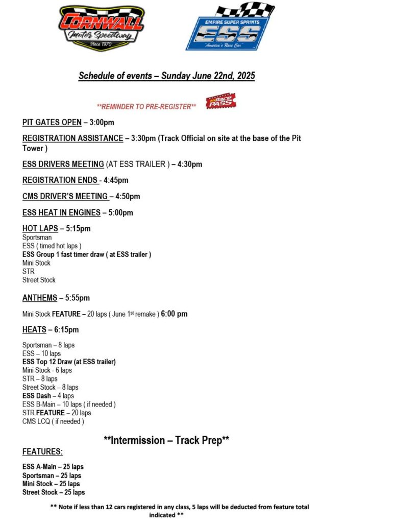 Home - Cornwall Motor Speedway