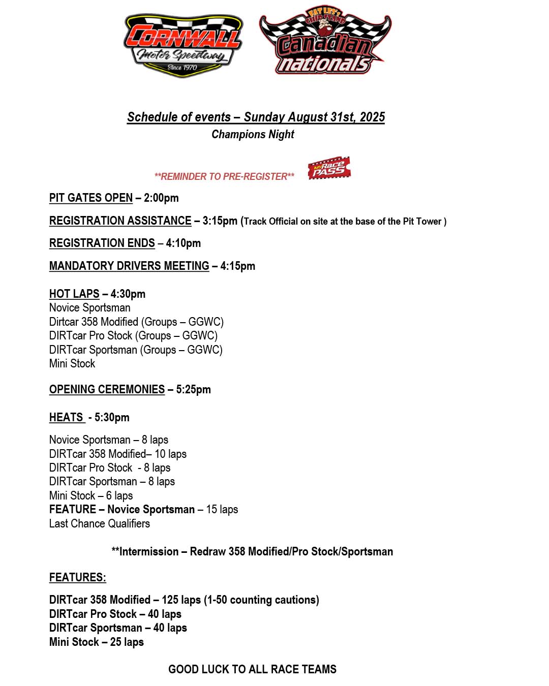 Home - Cornwall Motor Speedway